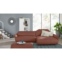 Creation BY ROLF BENZ Ecksofa &raquo;CR.480, Designecksofa, L-Form&laquo; Wahlweise aus Leder oder Chenille braun Luxus-Microfaser (100% Polyester) B/H/T: 298cm x