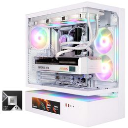 Cougar Gaming-PC &raquo;CFV235 Vision WT 8128 AMD Ryzen 9 9950X3D 32GB DDR5 2TB SSD RTX 5090&laquo; Windows 11, DDR5 RAM, Wasserk&uuml;hlung Wi-Fi 7 & Bluetooth 5.4; 4x USB 