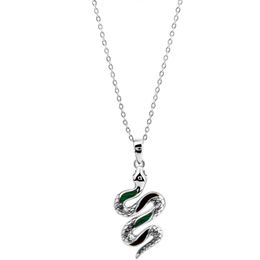 Firetti Damen Kette mit Anh&auml;nger &raquo;Schmuck Geschenk Silber 925 Halsschmuck Halskette Ankerkette Schlange&laquo; mit Malachit, Onyx gr&uuml;n Silber 925 (