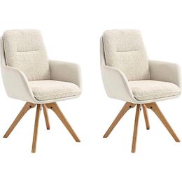Home Affaire Esszimmerstuhl &raquo;Barcelona&laquo; (Set) 2 Stk.verschiedene Gestelle in Holz oder Metall beige Metall B/H/T: 92cm x 59cm, 2 Stk., 2er Set