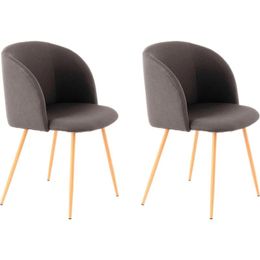 Kayoom Stuhl &raquo;Celina 210 2er-Set, Polsterstuhl, Sitzfl&auml;che aus Schaumstoff&laquo; (Set) 2 Stk.bequem, zeitlos, Hingucker in jedem Wohnbereich schwarz Sitz: Stoff 