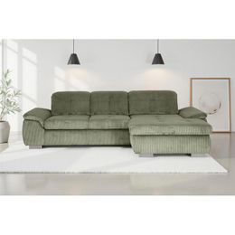 Die PlanBar Ecksofa &raquo;MP-IN16037 L-Form, Breite 289 cm, mit Federkern-Polsterung&laquo; mit Sitztiefenverstellung & Zierkissen 88% Polyester, 12% Polyamid B/