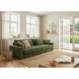 Jockenh&ouml;fer Big-Sofa &raquo;Space XL, B: 284 cm&laquo; Mega-Sofa mit Bettkasten & 4 Zierkissen gr&uuml;n Korpus: 100% Polyester;Kissen: 100% Polyester B/H/T: 284cm x 113cm, Cord