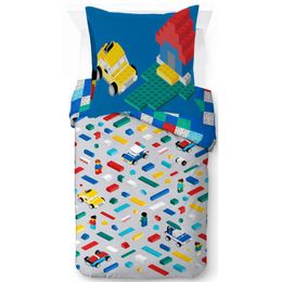 Lego Kinderbettw&auml;sche &raquo; Let's Build&laquo; 2 100% Baumwolle bunt Linon, Obermaterial: 100% Baumwolle B/L: 135cm x 200cm, 1 Stk., 1 Stk., Linon, B/L: 80cm x 
