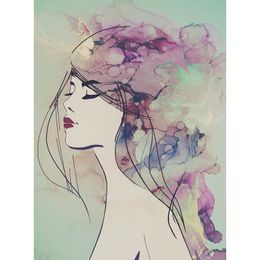 Livingwalls living walls Fototapete &raquo;ARTist Lady&laquo; Vlies, Wand, Schr&auml;ge bunt Vlies B/L: 2m x 2,7m