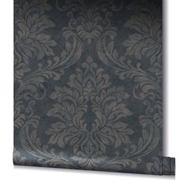 marburg Vliestapete &raquo;GZSZ Tapete 34814&laquo; ornamental glatt moderne Tapete f&uuml;r Wohnzimmer Schlafzimmer K&uuml;che schwarz Vlies B/L: 0,53m x 10,05m