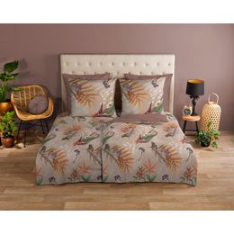 Good Morning Wendebettw&auml;sche &raquo;Otso&laquo; 2 Stk. 100% Baumwolle, 135x200, Rei&szlig;verschluss, Wendeoptik, Herbst, Taupe beige Renforc&eacute;, Obermaterial: 100% 