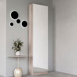 FORTE Schuhschrank &raquo;Calma Schuhschrank, Spiegelt&uuml;re, 12 Paar Schuhe, T&uuml;ranschlag w&auml;hlbar&laquo; B/H/T : 50/179,7/20 cm, Schuhschrank mit Spiegelt&uuml;re, 180cm 