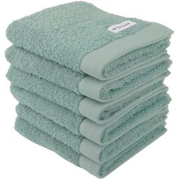 Tom Tailor HOME G&auml;stehandtuch &raquo;COLOR BATH&laquo; 100% Baumwolle, 30x50 cm, uni, gro&szlig;e Farbauswahl gr&uuml;n Frottier, Frottier B/L: 30cmx50cm, 6 Stk., Frottier