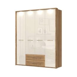 OTTO home Kleiderschrank &raquo;Gala, beige hochgl&auml;nzend UV lackiert, kratzfest, FSC-zertifiziert&laquo; abgerundete Schubladen aus MDF im Holzdekor, soft-close, 