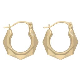 Firetti Damen Paar Creolen &raquo;Schmuck Geschenk Gold 375 Ohrschmuck Ohrringe&laquo; 14mm, Gelbgold 375