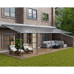 Terrassendach &raquo;Sierra Alu Terrassen&uuml;berdachung&laquo; einfache DIY Montage grau Aluminium, Polycarbonat (PC) B/H/T: 971cm x 305cm x 295cm