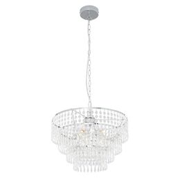 REALITY LEUCHTEN Pendelleuchte &raquo;Orient&laquo; E14 H&auml;ngeleuchte, H&auml;ngelampe, Leuchtmittel tauschbar silber 3, &Oslash; 42cm H: 30cm