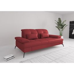 Sit & More sit&more 2,5-Sitzer &raquo;Amica, inkl. Sitztiefenverstellung und Armteilverstellung&laquo; wahlweise mit Kopfteilverstellung und Schlaffunktion rot B/H/T: 202cm 
