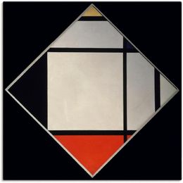 Artland Leinwandbild &raquo;Rhombus II.&laquo; Muster 1 Stk. tlg. auf Holzrahmen gespannt schwarz Leinwand B/H/T: 70cm x 70cm, Leinwandbild Muster, 1 Stk.
