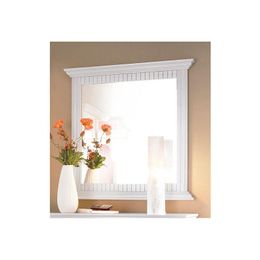 OTTO home Spiegel &raquo;Rustic, Garderobenspiegel, Landhausstil&laquo; Rahmen in Kiefer massiv, Breite 78 cm, mit Zierfr&auml;sungen wei&szlig; Glas B/H/T: 78cm x 80cm x 