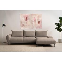 OTTO home Ecksofa &raquo;KELLIE, L-Form, 315 cm, verstellbare Armlehne, Metallf&uuml;&szlig;e,&laquo; wahlweise Recamiere links o. rechts, Chenille-Stoff, hoher Sitzkomfort 