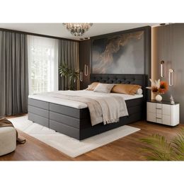 FORTE Boxspringbett &raquo;Lanciano inkl. zwei Bettk&auml;sten und Kaltschaum Topper&laquo; 7-Zonen-Taschenfederkernmatratze mit zwei H&auml;rtegraden (H2/H3), erh&auml;ltlich 