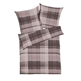 Kaeppel Bettw&auml;sche &raquo;Tonight Paid&laquo; 2 Stk. braun Interlock-Jersey, Obermaterial: 100% Baumwolle B/L: 135cm x 200cm, 1 Stk., 1 Stk., Interlock-Jersey, B/L: 80cm 