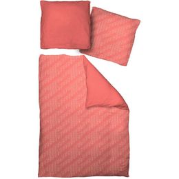 Adam Bettw&auml;sche &raquo;Argentinian Criolla light&laquo; 2 Stk. aus 100 % Bio-Baumwolle, 2 teilig - Bettw&auml;sche Set rot Renforc&eacute;, Obermaterial: 100% Baumwolle B/L: 155cm