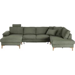 3C Candy Wohnlandschaft &raquo;Lecce, wahlweise PUR-Schaumstoff oder Tonnentaschenfederkern U-Form&laquo; Bettkasten in Umbauecke und Longchair, sowie 