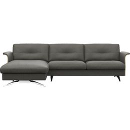 FLEXLUX Ecksofa &raquo;Glow bequem und komfortabel durch hochwertigen Sitzaufbau, L-Form&laquo; Modernes skandinavisches Design grau 100% Echteder B/H/T: 273cm x 