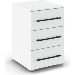 OTTO home Nachtkommode &raquo;Nachttisch Nachtkonsole Nachtschrank RONDO&laquo; Breite 40 / H&ouml;he 61 cm, mit 3 ger&auml;umigen Schubladen Metallgriff in Schwarz MADE IN