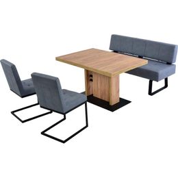 K+w Komfort & Wohnen K+W Komfort & Wohnen Essbank &raquo;Spider II Polsterbank&laquo; Sitzsteppung, bequem durch Sandwichbauweise, Metallkufe in schwarz blau B/H/T: 160cm x 88cm x 