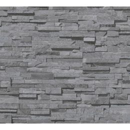 Livingwalls living walls Vliestapete &raquo;Metropolitan Stories. Travel Styles. Steintapete&laquo; abstrakt gemustert leicht gl&auml;nzend glatt Tapete Steinoptik Steinwand 3D-