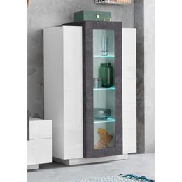 Home Affaire Vitrine &raquo;Coro, Vitrine, Glasvitrine, Vitrinenschrank, Stauraumvitrine&laquo; 3 T&uuml;ren davon 1 Glast&uuml;r, 9 F&auml;cher, Doppeltiefe, H&ouml;he 120,5cm 