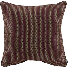 HOCK Dekokissen &raquo;Lima&laquo; mit feinem Muster, Kissenh&uuml;lle mit F&uuml;llung, 1 St&uuml;ck gr&uuml;n Baumwolle, Polyester B/L: 50cm x 50cm, 1 Stk.