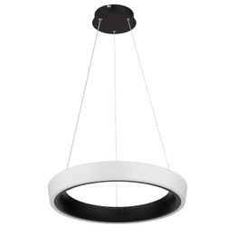 Globo LIGHTING LED-H&auml;ngeleuchte &raquo;TABANO&laquo; LED-Modul 1 Stk. warmwei&szlig; - kaltwei&szlig; H&auml;ngelampe, opal, Design, Esszimmer, Esstisch schwarz 1 Stk.