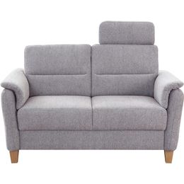 Home Affaire 2-Sitzer &raquo;Palmera, B: 149 cm&laquo; mit Federkern silber 100% Polyester;Struktur (100% Polyester);Luxus-Microfaser in Lederoptik (100% 