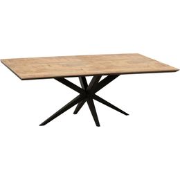OMG Design Esstisch &raquo;Wellington&laquo; 1 Stk. tlg. Hochwertige Melamin-Tischplatte mit Metallgestell braun B/H/T: 190cm x 77cm x 90cm