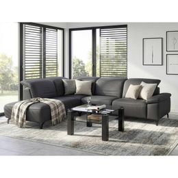 Musterring Ecksofa &raquo;MR370&laquo; Edles Leder in 3 Farben, Sitzkomfort nach Wahl, Ma&szlig;e 288 x 241 cm grau 100% Leder B/H/T: 288cm x 83cm x 241cm, Leder, Recamiere links,