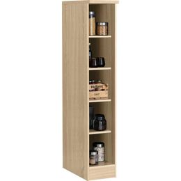 KOCHSTATION K&uuml;chenregal &raquo;KS-Samos&laquo; Breite 30 cm braun Holzwerkstoff B/H/T: 30cm x 165cm x 60cm