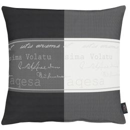 Apelt Dekokissen &raquo;Tarent&laquo; Kissenh&uuml;lle ohne F&uuml;llung, 1 St&uuml;ck schwarz Kunstfaser, Leinen, Polyester B/L: 46cm x 46cm, 1 Stk.