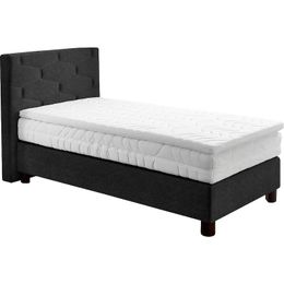 Westfalia Schlafkomfort Boxspringbett wahlweise mit Topper grau Bezug: 80% Baumwolle/20% Polyester Feinstruktur Ohne Topper, Liegefl&auml;che B/L: 120cm x 200cm, Gewicht bis: 100 
