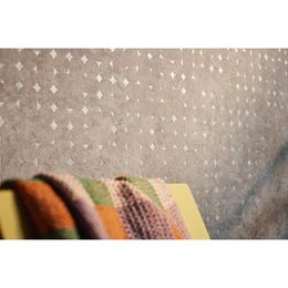 Livingwalls living walls Vliestapete &raquo;Stories of Life Vintage Betonoptik Tapete Beige Braun&laquo; Motiv geometrisch grafisch aufgesch&auml;umt Vliestapete f&uuml;r Wohnzimmer 