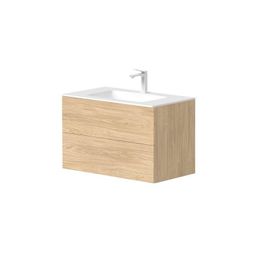 Welltime Waschtisch &raquo;Gama&laquo; inklusive Waschbecken, mit Push-to-Open-Funktion, FSC zertifiziert beige 81cm, B/H/T: 81cm x 50cm x 46cm