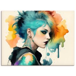 Artland Wandbild &raquo;Weiblicher Punk III&laquo; Bilder von Frauen 1 Stk. tlg. als Alubild, Leinwandbild, Poster, Wandaufkleber in verschied. Gr&ouml;&szlig;en Leinwand B/H/T: 