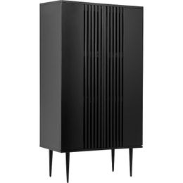 OTTO home Kommode &raquo;Saltaire&laquo; In modernem Design, Ganzmetall-Scharniere schwarz B/H/T: 80cm x 148cm x 40cm