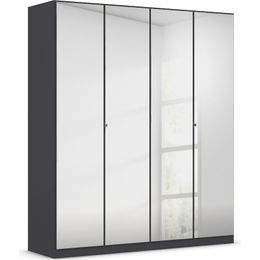 Rauch Dreht&uuml;renschrank &raquo;Reflect&laquo; mit Spiegelfront, inkl. praktischer Inneneinteilung und Stoffboxen-Set grau Holzwerkstoff B/H/T: 181cm x 210cm x 54cm
