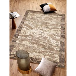 OCI DIE TEPPICHMARKE Teppich &raquo;AWARD SIRI&laquo; rechteckig 15 mm H&ouml;he handgekn&uuml;pft, echter original Nepal Design Teppich. 100% Naturfaser beige Viskose, 