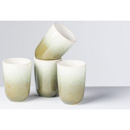gipfelst&uuml;ck Becher &raquo;Flussufer&laquo; au&szlig;ergew&ouml;hnlicher, visueller Farbverlauf, 350 ml, 4er Set bunt Steinzeug 350ml, 4 Stk.
