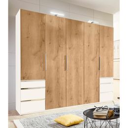 wimex Kleiderschrank &raquo;Level by fresh to go&laquo; mit Schubladen wei&szlig; B/H/T: 250cm x 236cm x 58cm, T&uuml;ren: 5 Stk.