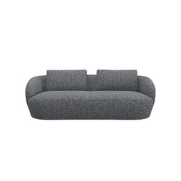 FLEXLUX 3-Sitzer &raquo;Torino, rund und bequem, Couch, Dreisitzer&laquo; Modernes, organisches Sofa-Design, Kaltschaum, Wellenunterfederung grau 100% Polyester B