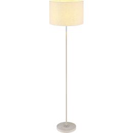 Globo LIGHTING Stehlampe &raquo;DELEON&laquo; E27 1 Stk. Stehleuchte f&uuml;r Wohnzimmer Travertin sand beige 1, &Oslash; 40cm H: 159cm, 1 Stk.