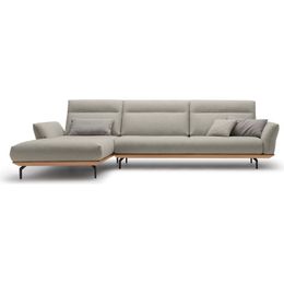 Creation BY ROLF BENZ Ecksofa &raquo;CR.460, Design-Sofa der Extraklasse, verstellbare R&uuml;ckenlehne, L-Form&laquo; Sockel in Eiche, Winkelf&uuml;&szlig;e in Umbragrau, Breite