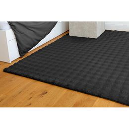 Padiro Teppich &raquo;Hailey 125&laquo; rechteckig 30 mm H&ouml;he Softtouch schwarz Polyester B : 200cm 1 Stk., 30mm, L: 290cm